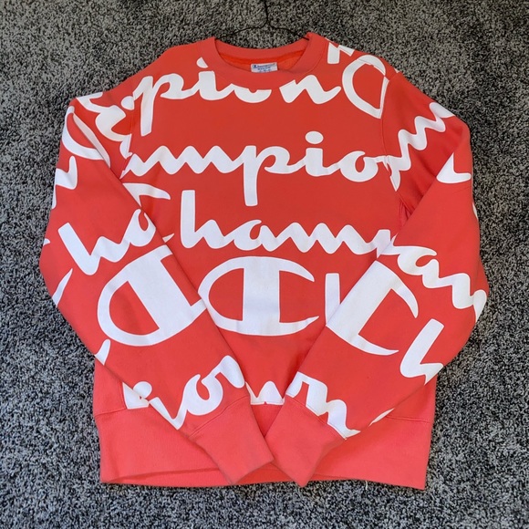 Champion | Shirts | Mens Champion Script Logo Sweater | Poshmark